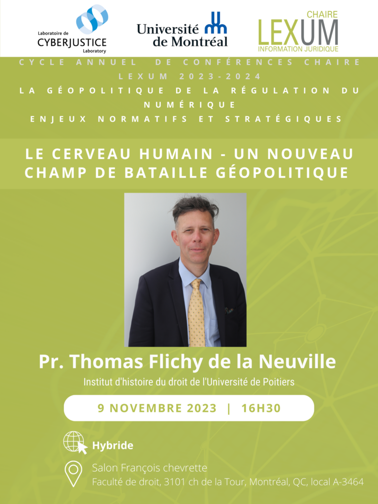 Conférence à venir : « Le cerveau humain – Un nouveau champ de bataille ...